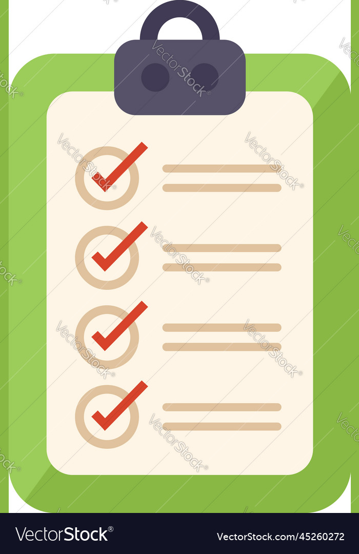 To do list icon flat work artwork Royalty Free Vector Image