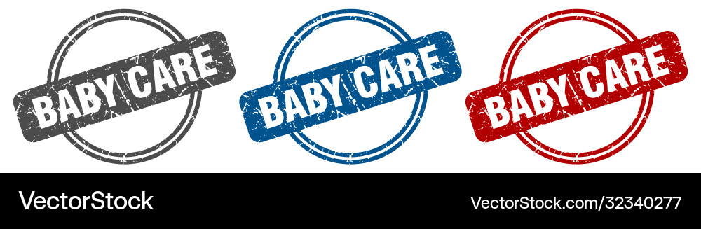 Baby care sign label set Royalty Free Vector Image