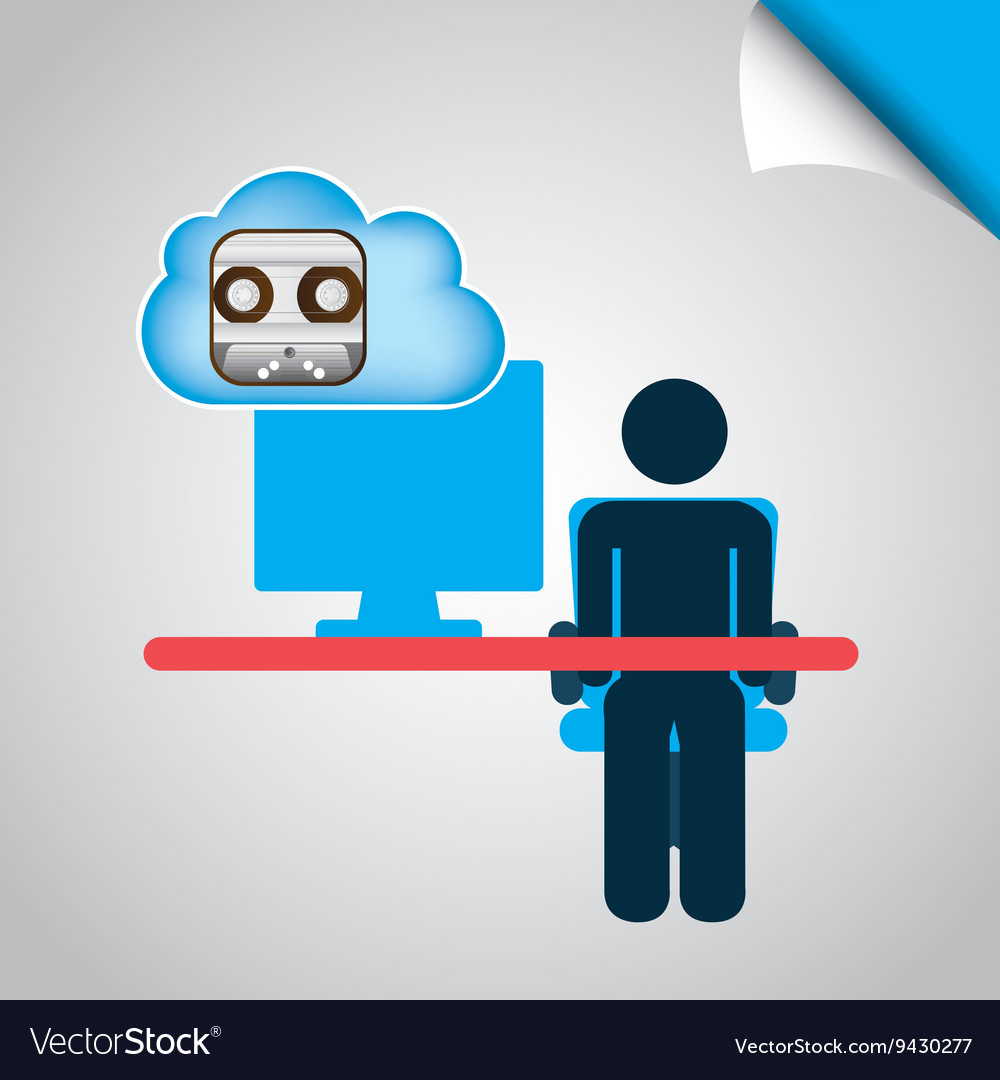 Cloud computing design Royalty Free Vector Image