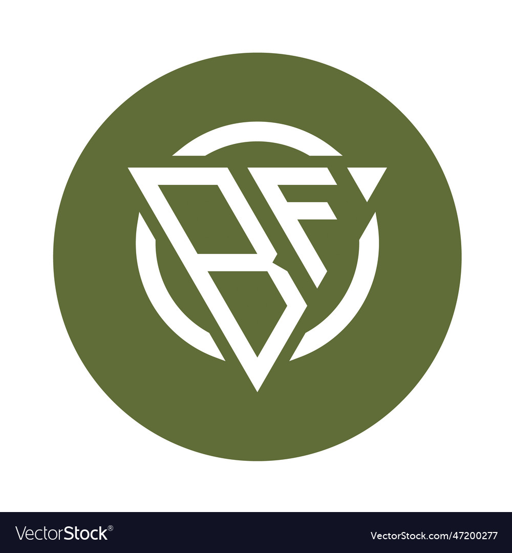 Creative simple initial monogram bf logo designs Vector Image
