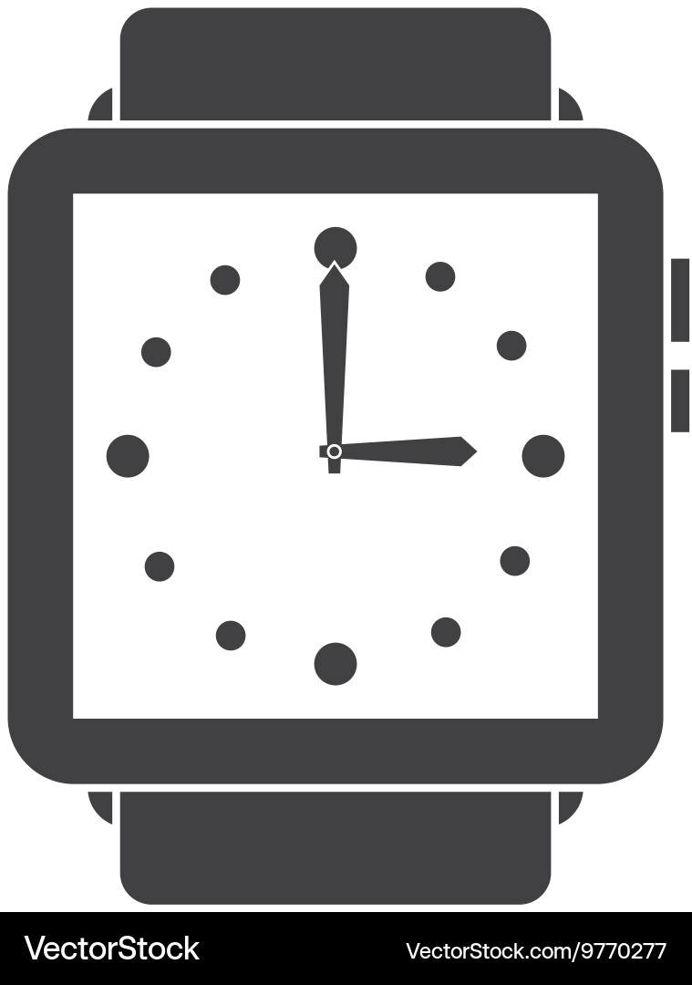 Elegant wristwatch isolated icon design Royalty Free Vector
