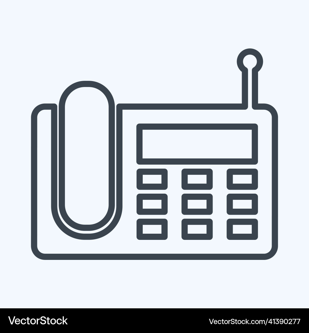 Icon wireless landline phone - line stylesimple Vector Image