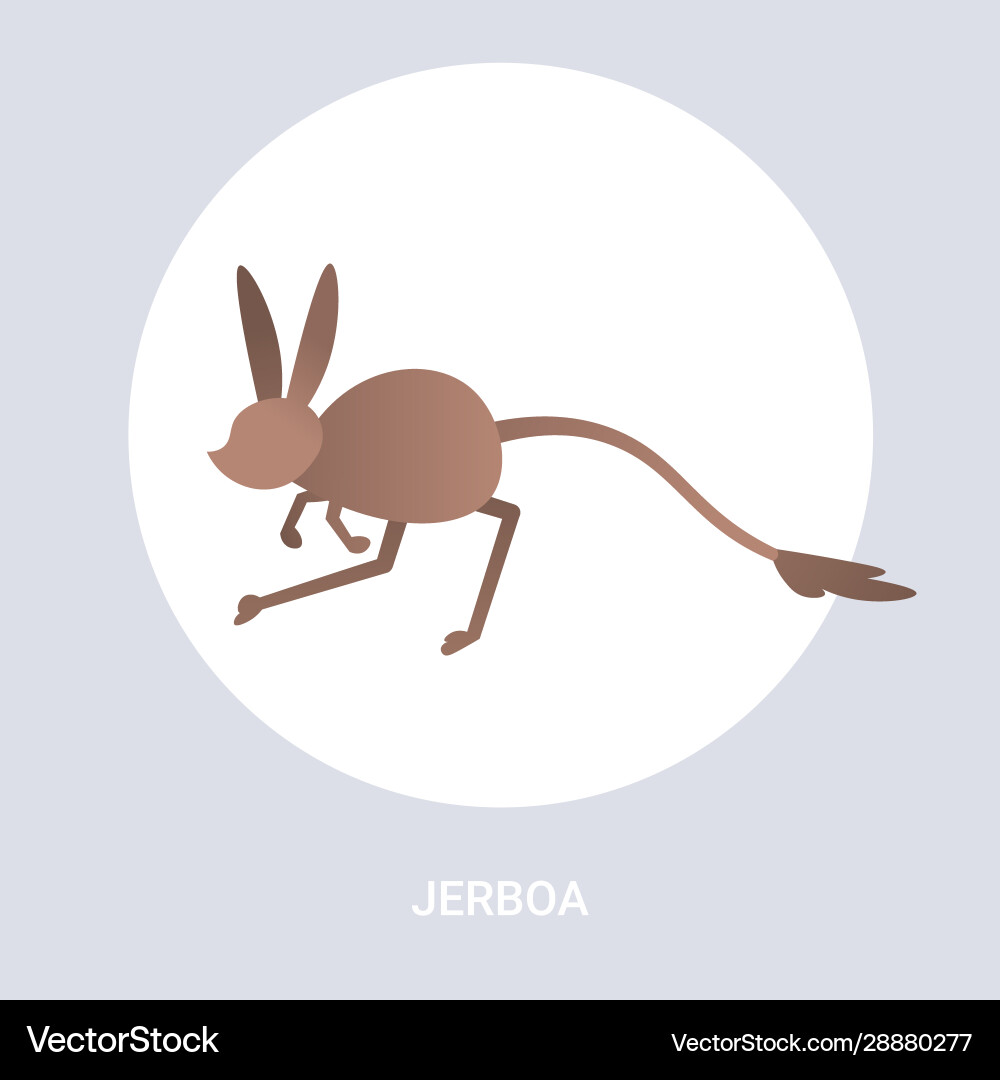 Jerboa icon cartoon endangered wild australian Vector Image