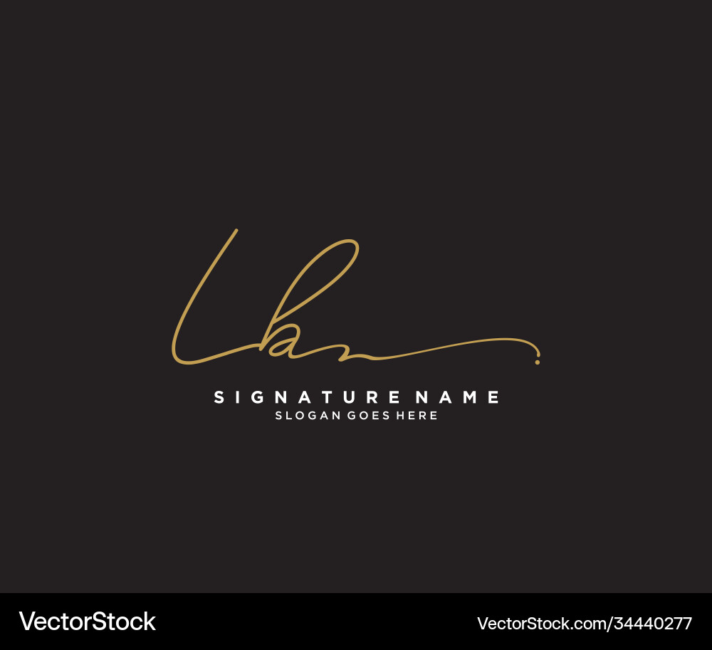 Letter lb signature logo template Royalty Free Vector Image