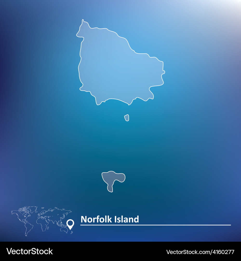 Map of norfolk island Royalty Free Vector Image