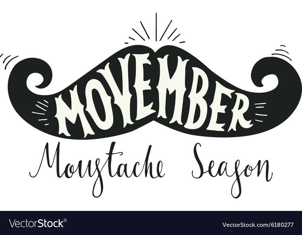 Movember Royalty Free Vector Image - VectorStock