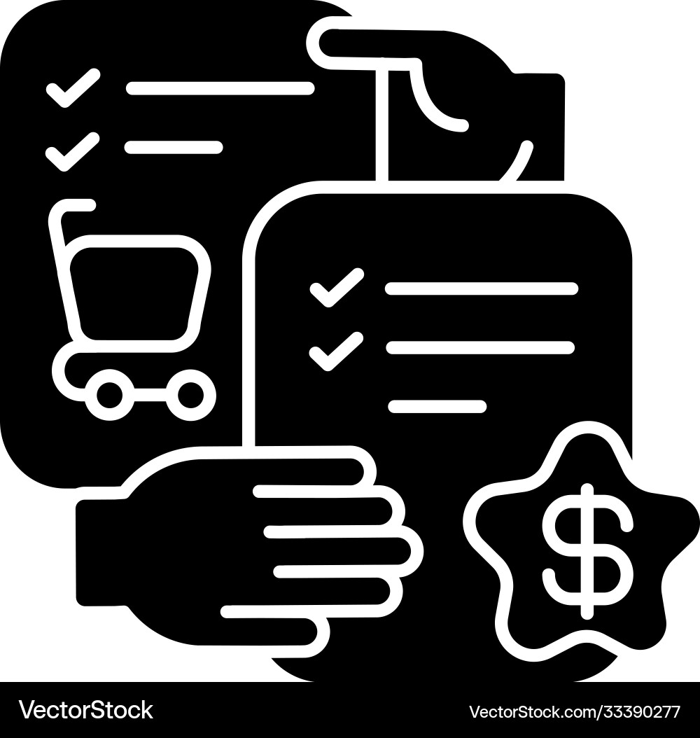 Negotiation skills black glyph icon Royalty Free Vector