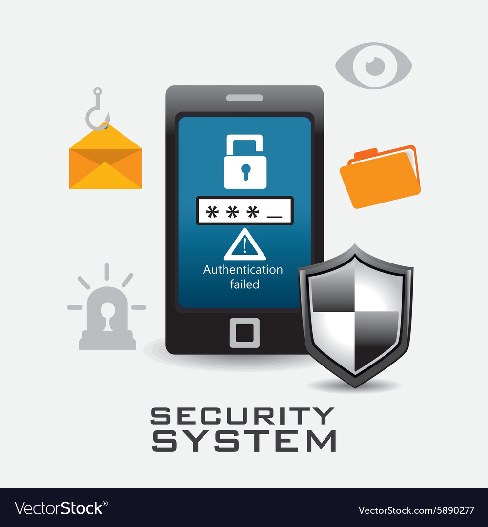 Security system design Royalty Free Vector Image