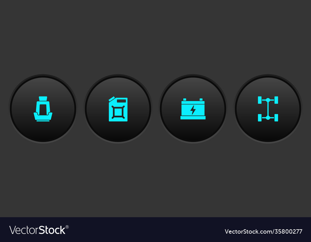 Set car seat canister for gasoline battery Vector Image Set car seat canister for gasoline battery Vector Image