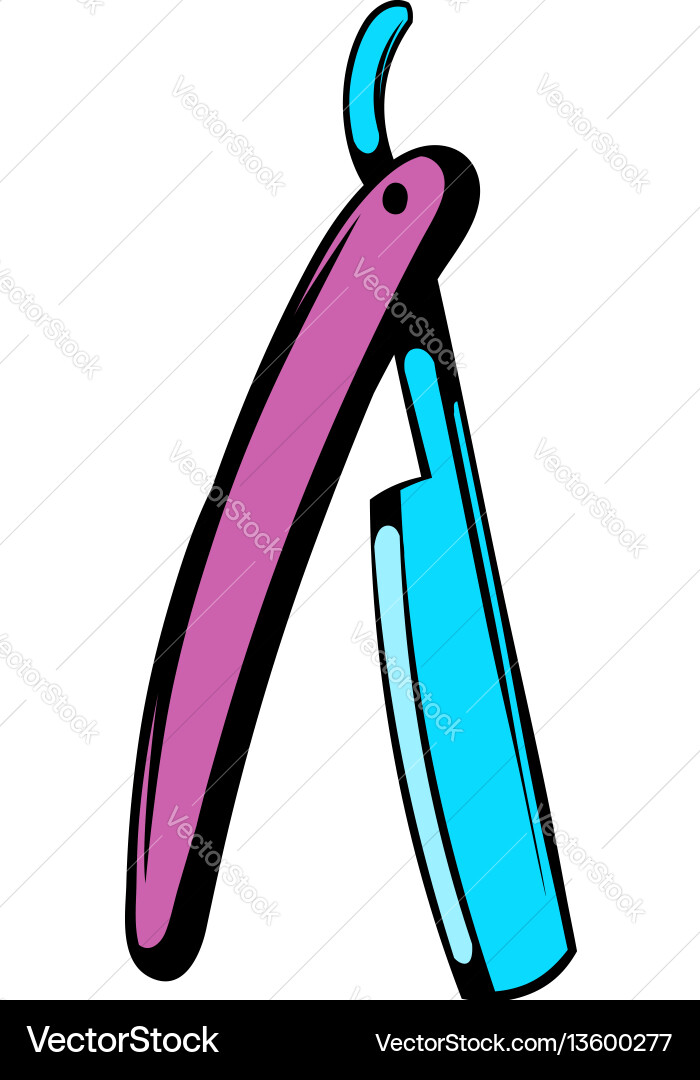 Straight razor icon icon cartoon Royalty Free Vector Image