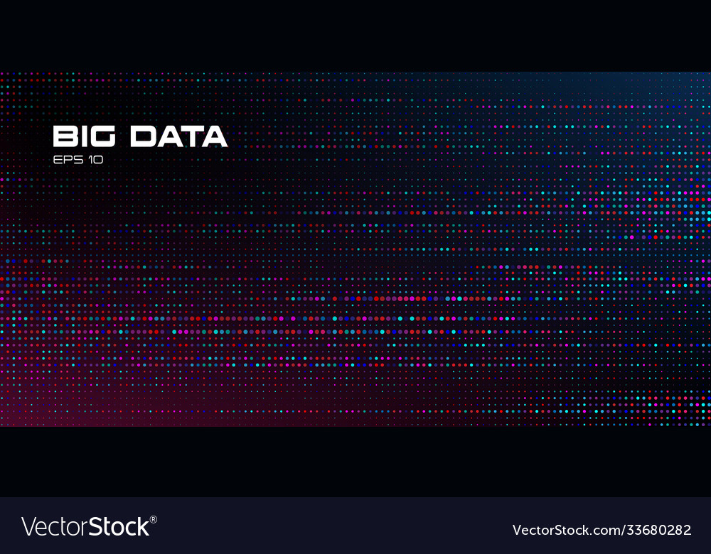 Big data visualization abstract data background Vector Image