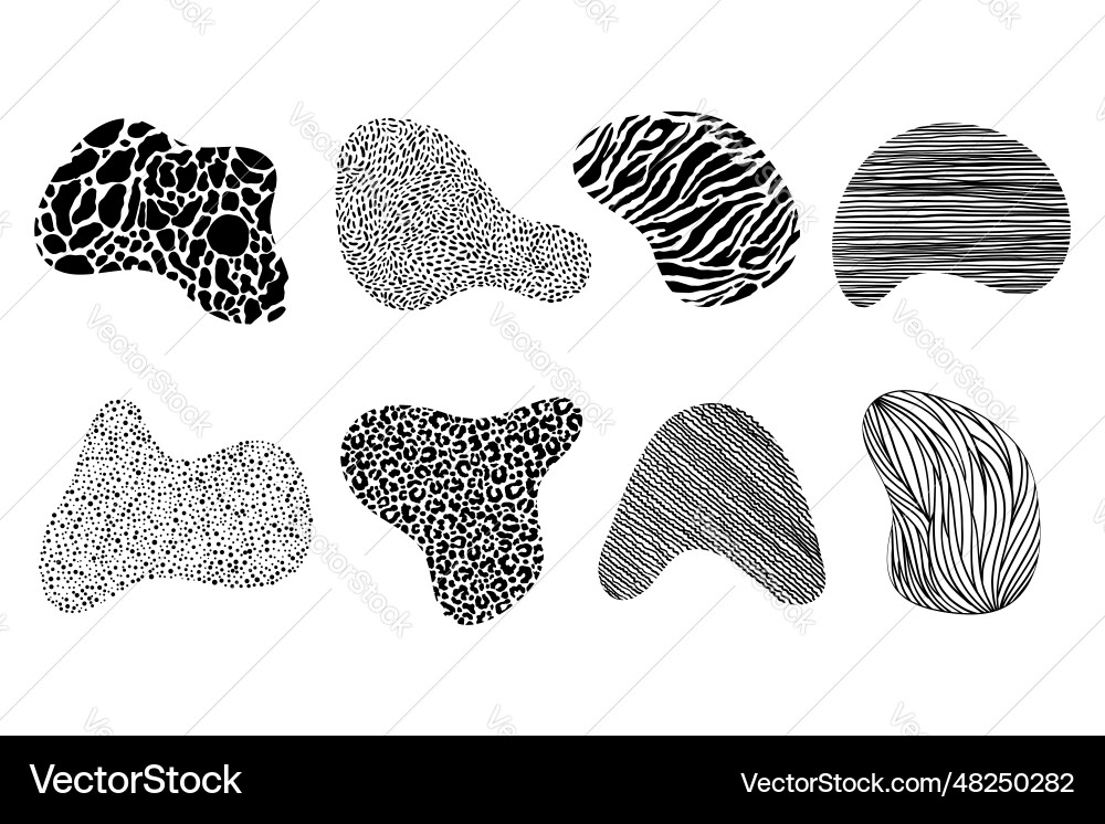 Collection of abstract shapes Royalty Free Vector Image