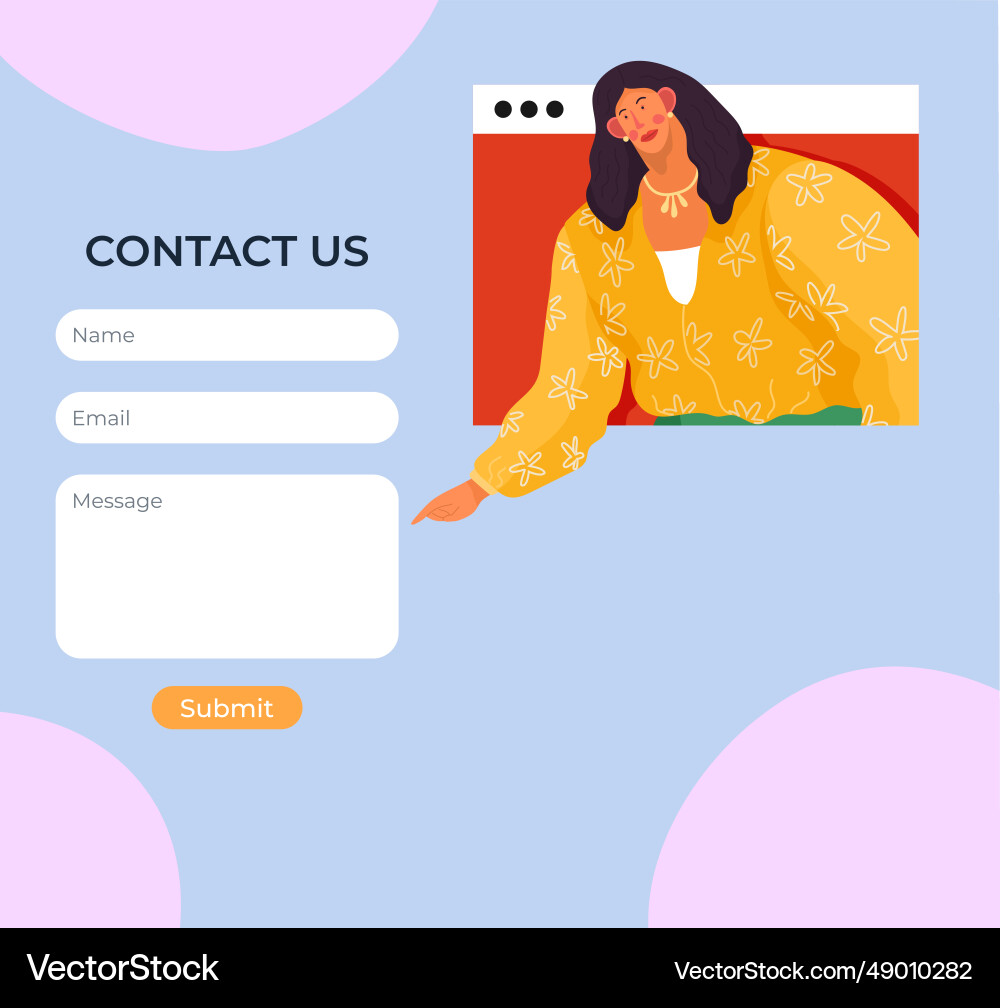 Contact us effective communication is key Vector Image