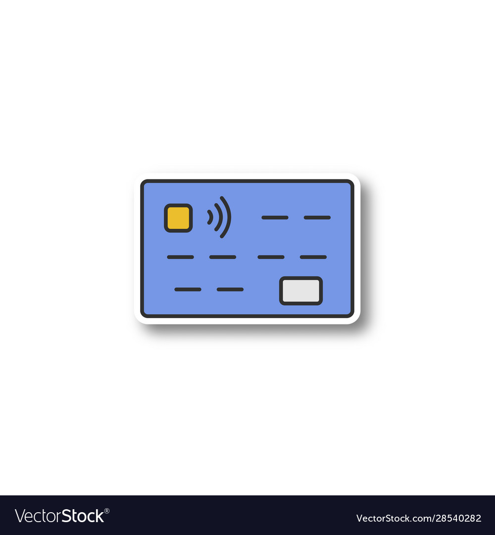 Credit card patch Royalty Free Vector Image - VectorStock