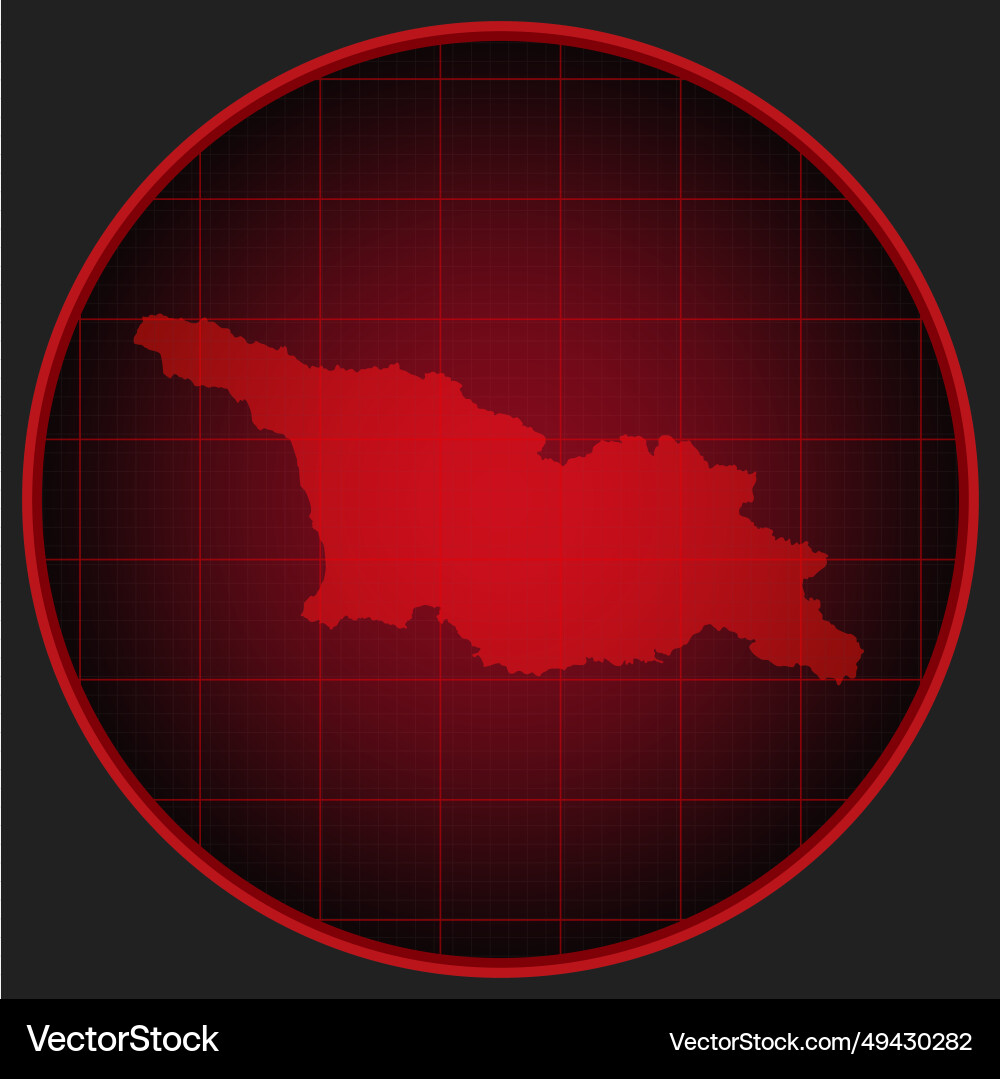Map georgia on the radar screen Royalty Free Vector Image