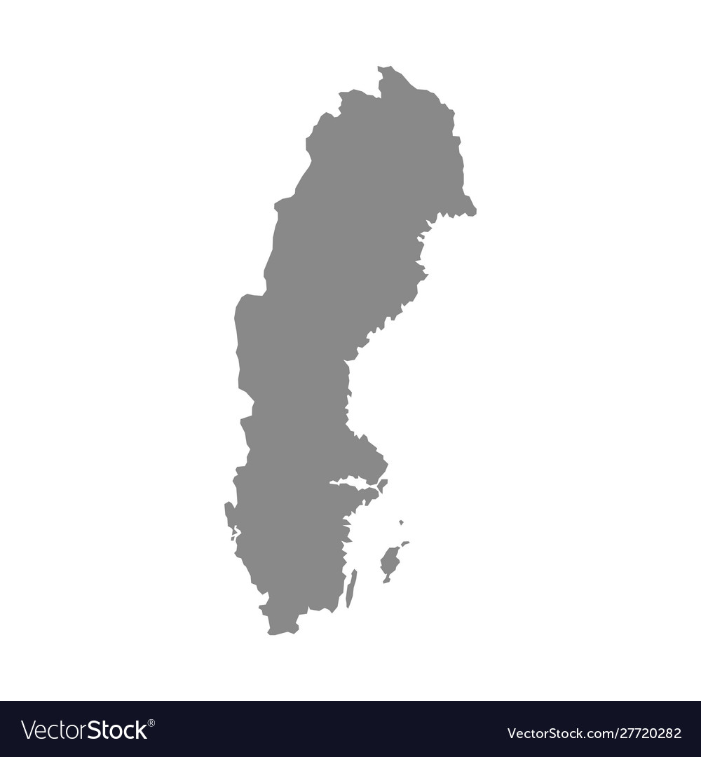 Map sweden Royalty Free Vector Image - VectorStock