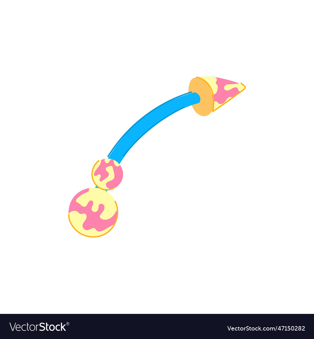 Pierced piercing fashion cartoon Royalty Free Vector Image