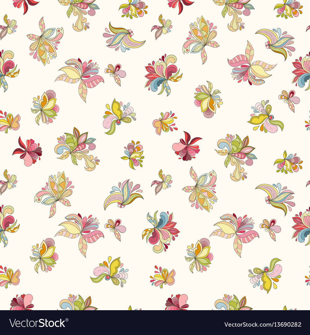 Seamless flower pattern Royalty Free Vector Image