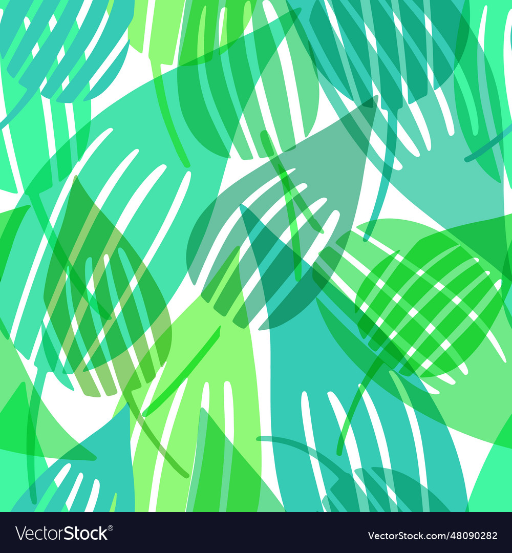 Seamless pattern with leaves repeatable Royalty Free Vector