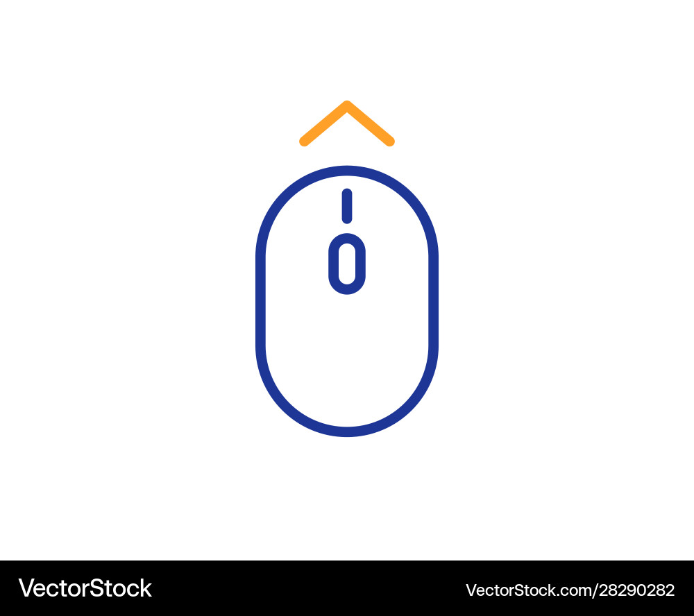 Swipe up mouse line icon scrolling arrow sign Vector Image
