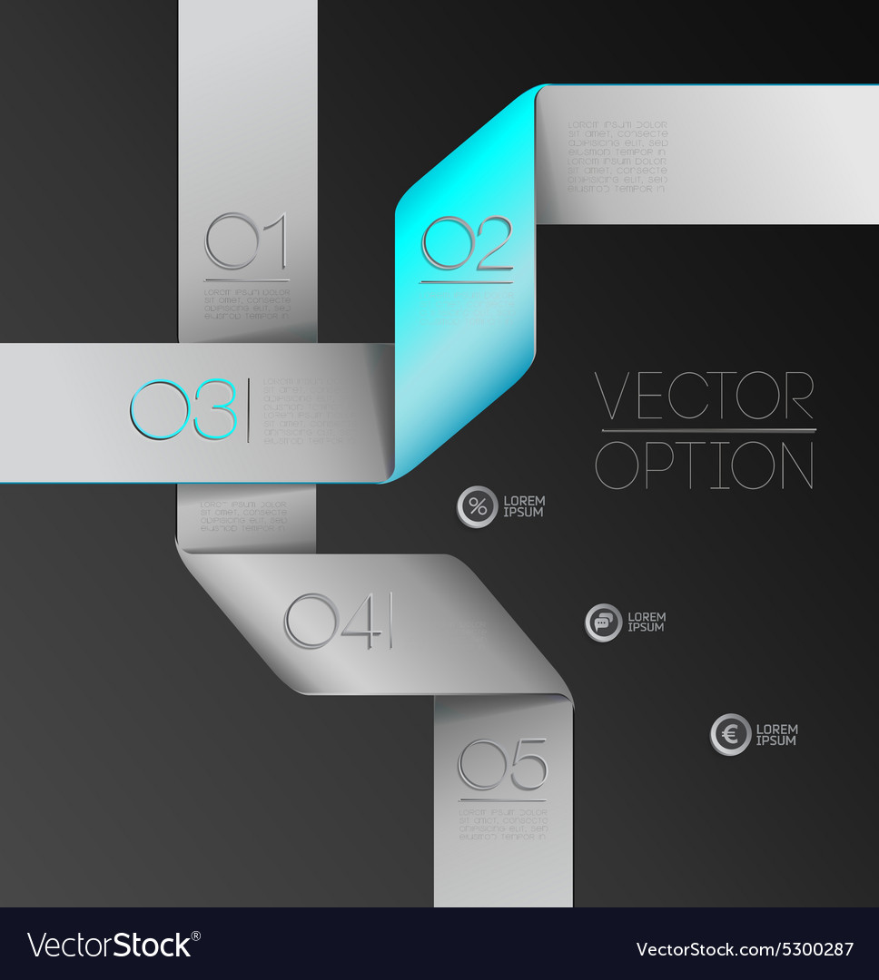 Design elements for options Royalty Free Vector Image