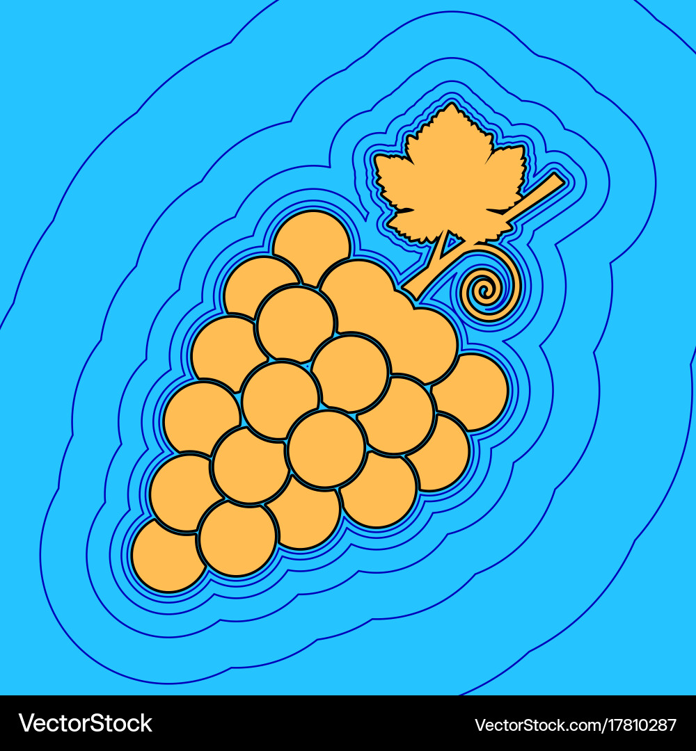 Grapes sign sand color icon Royalty Free Vector Image