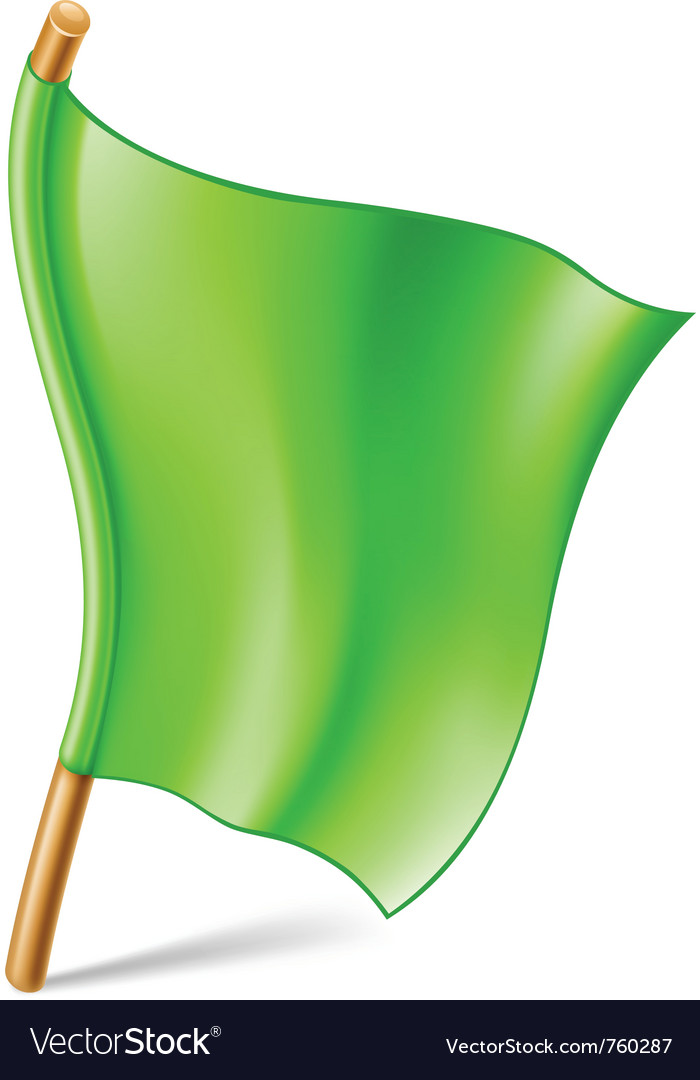 Green flag Royalty Free Vector Image - VectorStock