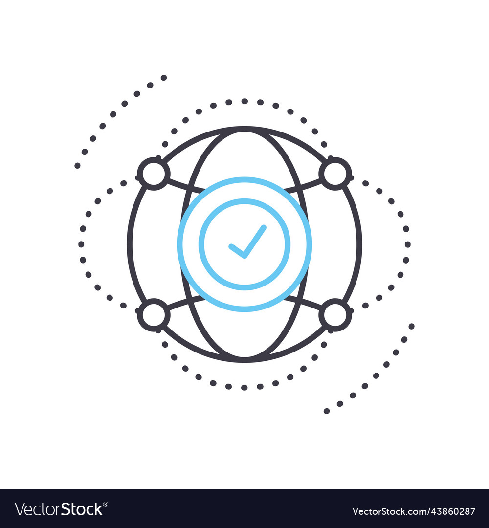 Information coverage line icon outline symbol Vector Image