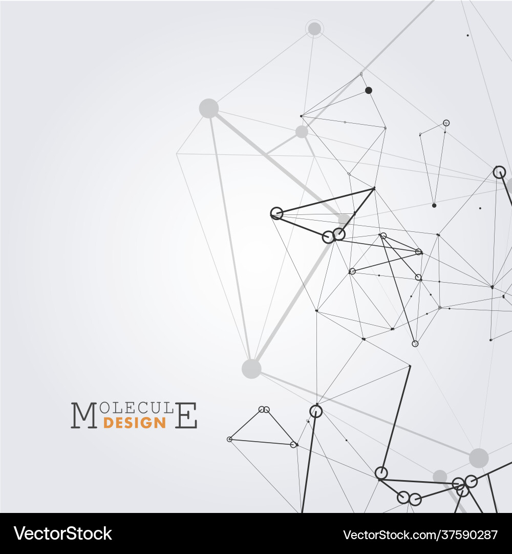 Line art template with social connection shapes Vector Image