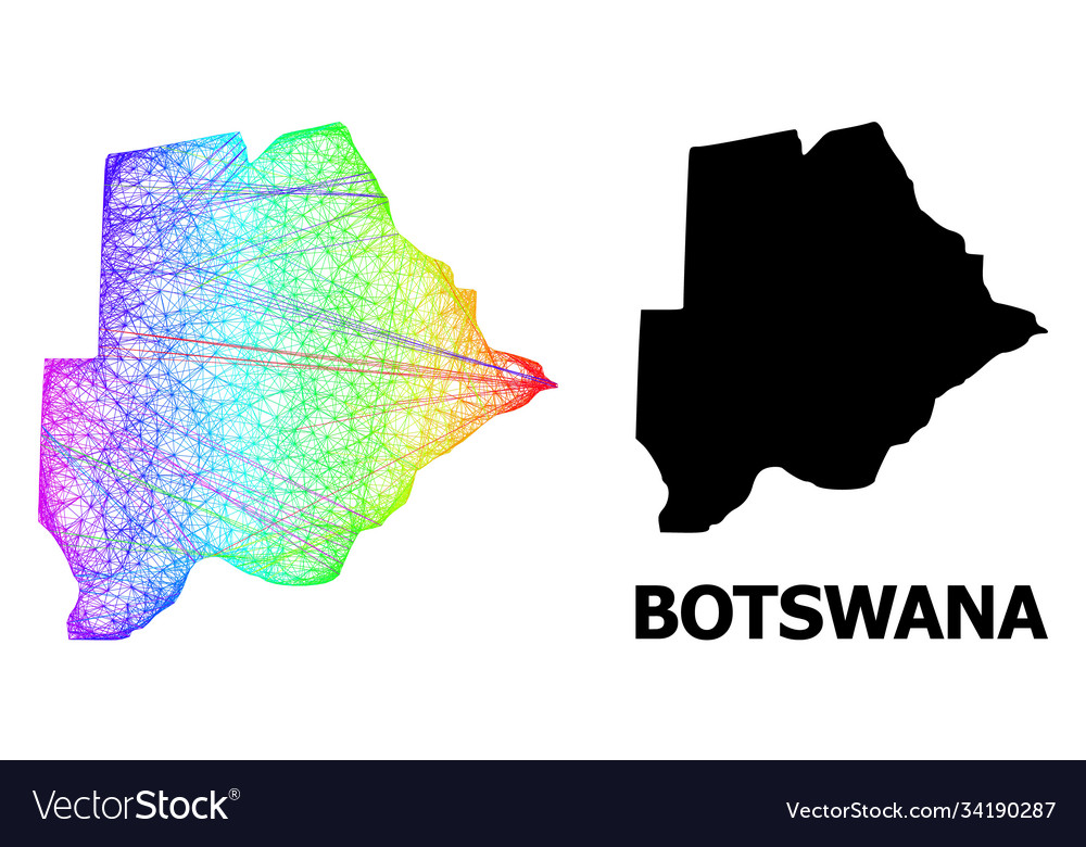 Linear map botswana with spectral gradient Vector Image