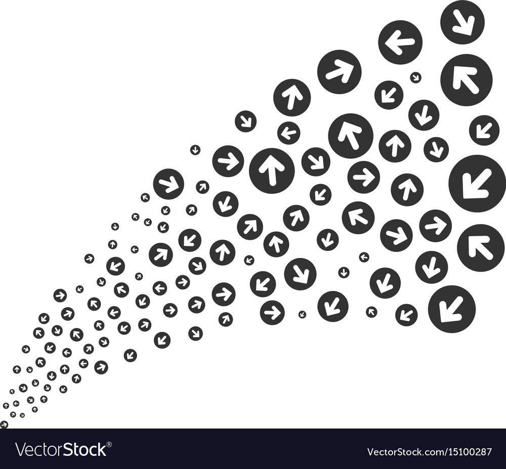 Rounded arrow source stream Royalty Free Vector Image