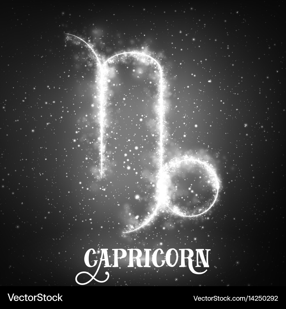 Abstract zodiac sign capricorn Royalty Free Vector Image