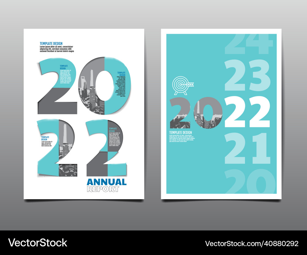 Annual report 2022 future business template Vector Image