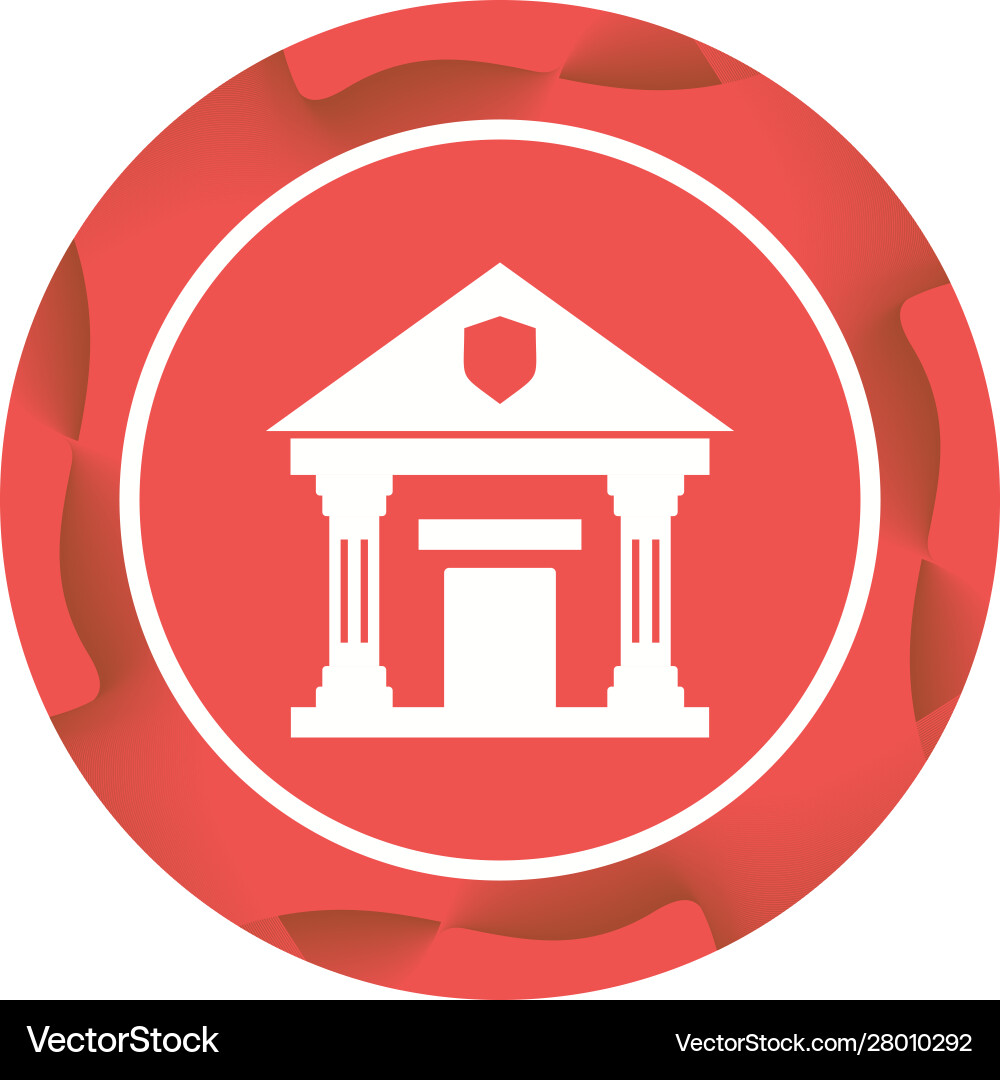 Beautiful bank glyph icon Royalty Free Vector Image