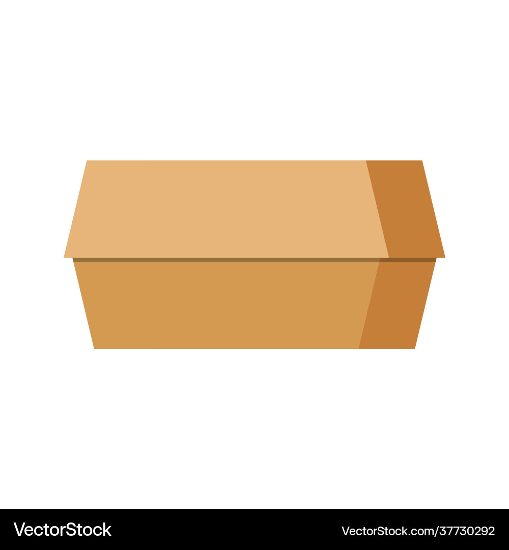 Burger paper takeaway box icon isolated on white Vector Image