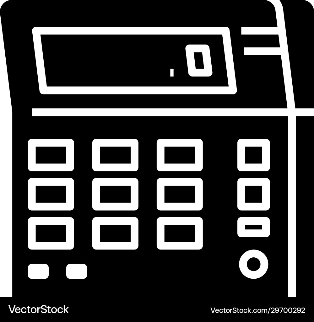Calculate price black icon concept Royalty Free Vector Image