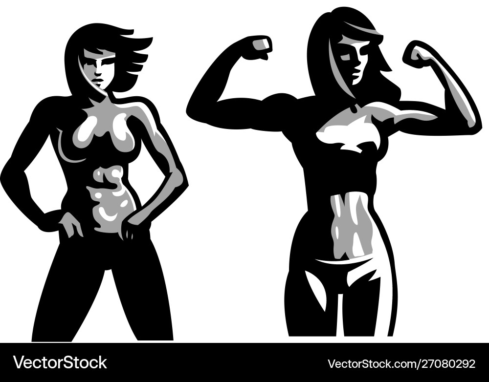 Fitness woman Royalty Free Vector Image - VectorStock