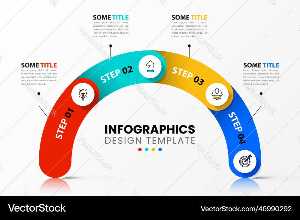 Infographic template with icons and 4 options Vector Image