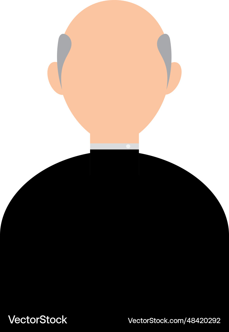 Isolated abstract colored male priest character Vector Image