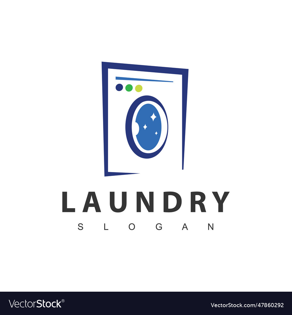 Laundry logo template simple Royalty Free Vector Image