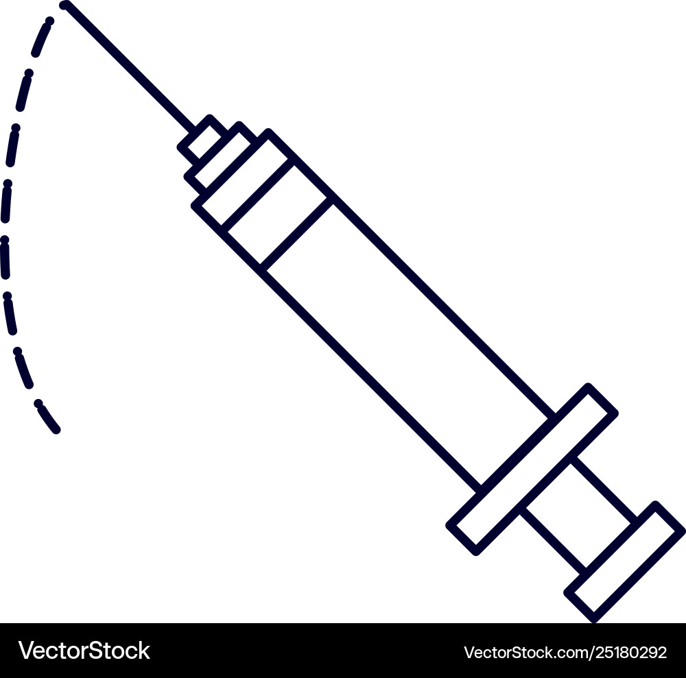 Medical injection isolated icon Royalty Free Vector Image