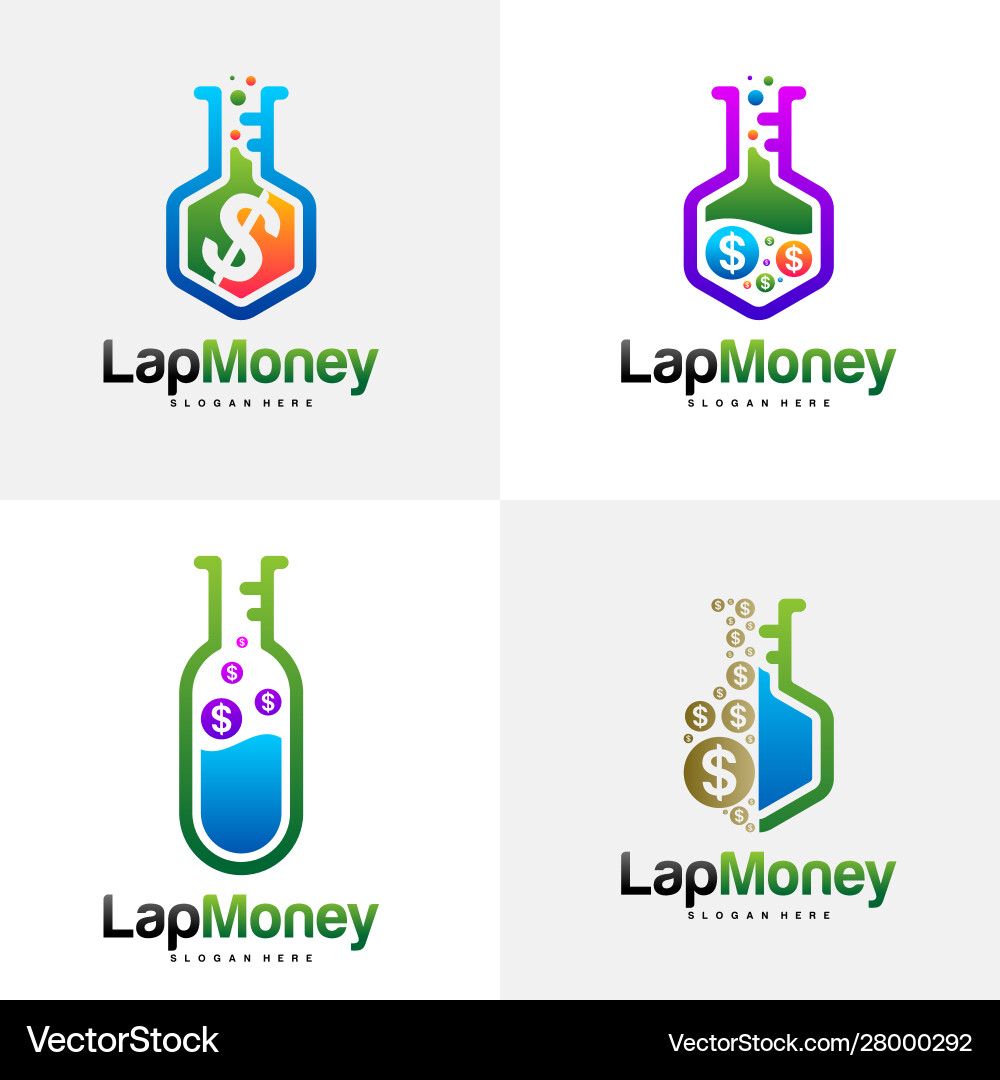 Money lap logo design concept lap logo Royalty Free Vector