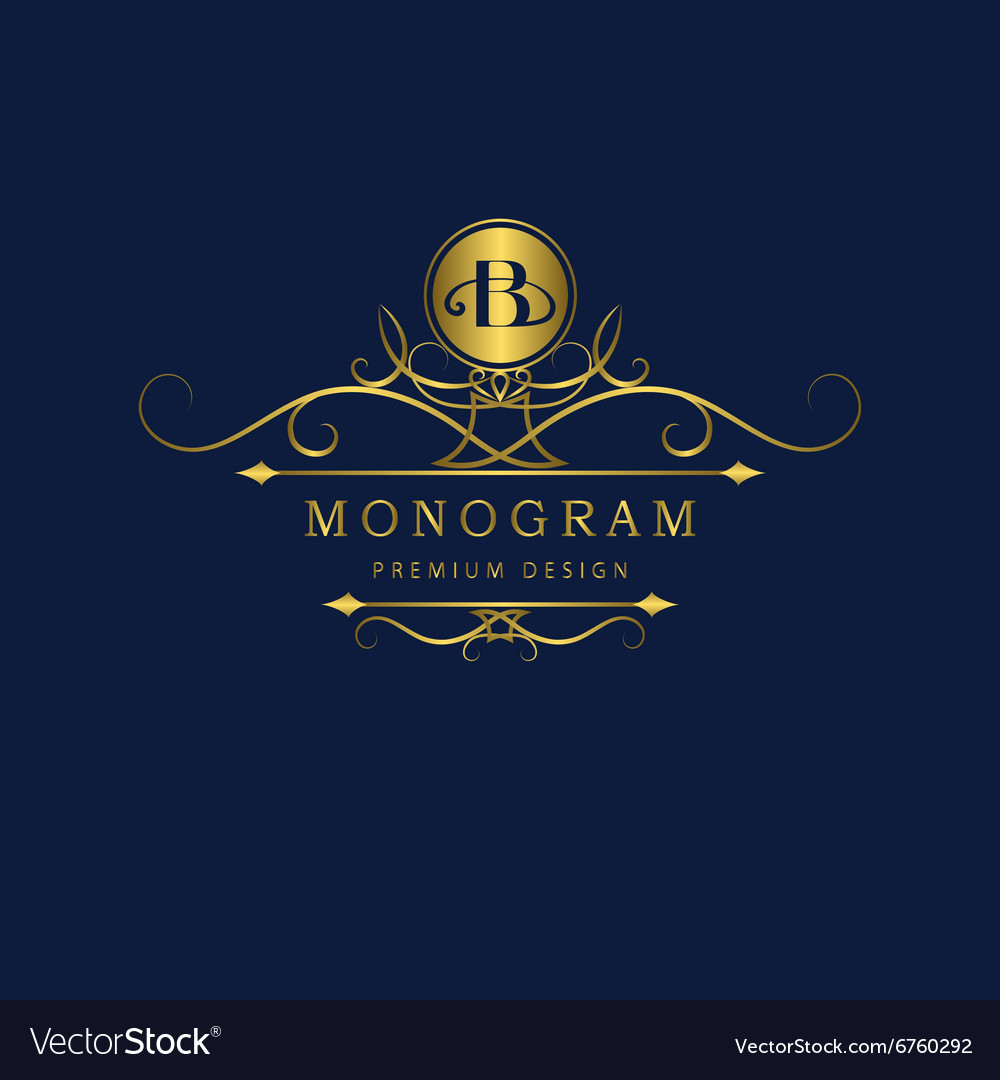 Monogram design elements graceful template Vector Image