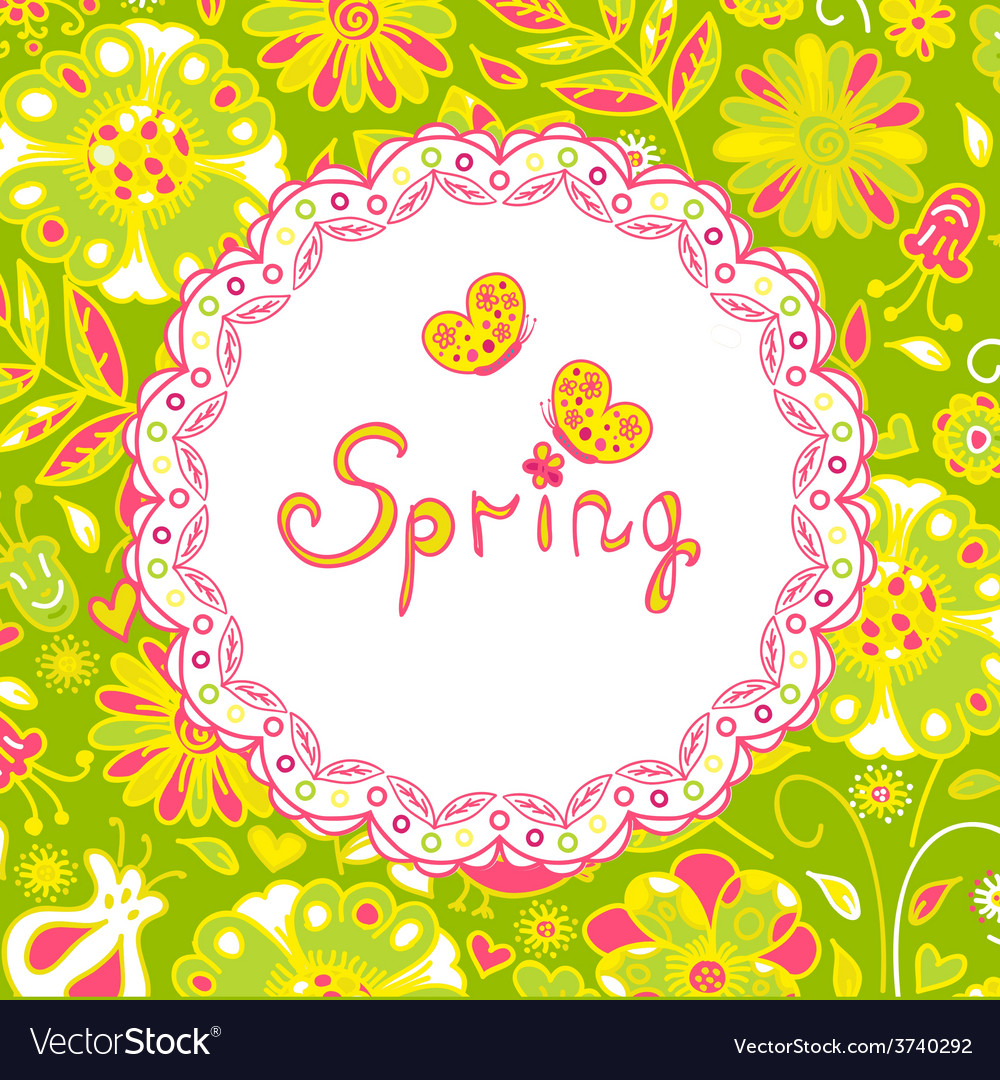 Spring flowers background Royalty Free Vector Image