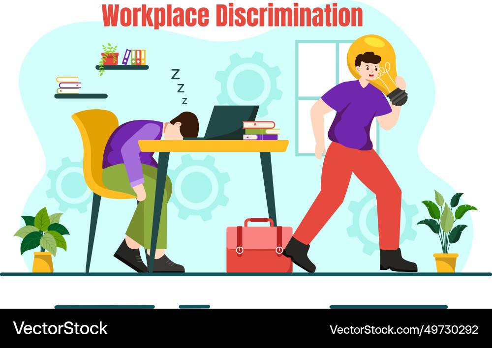Workplace discrimination design of employee Vector Image