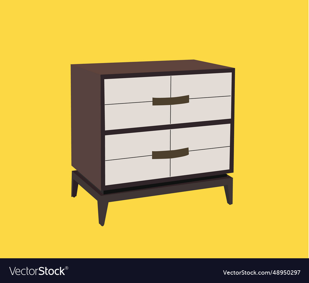 Bedside table Royalty Free Vector Image - VectorStock