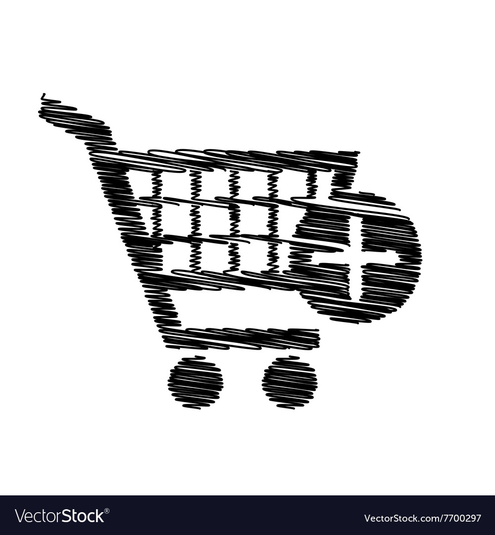 Black icon with scribble effect Royalty Free Vector Image