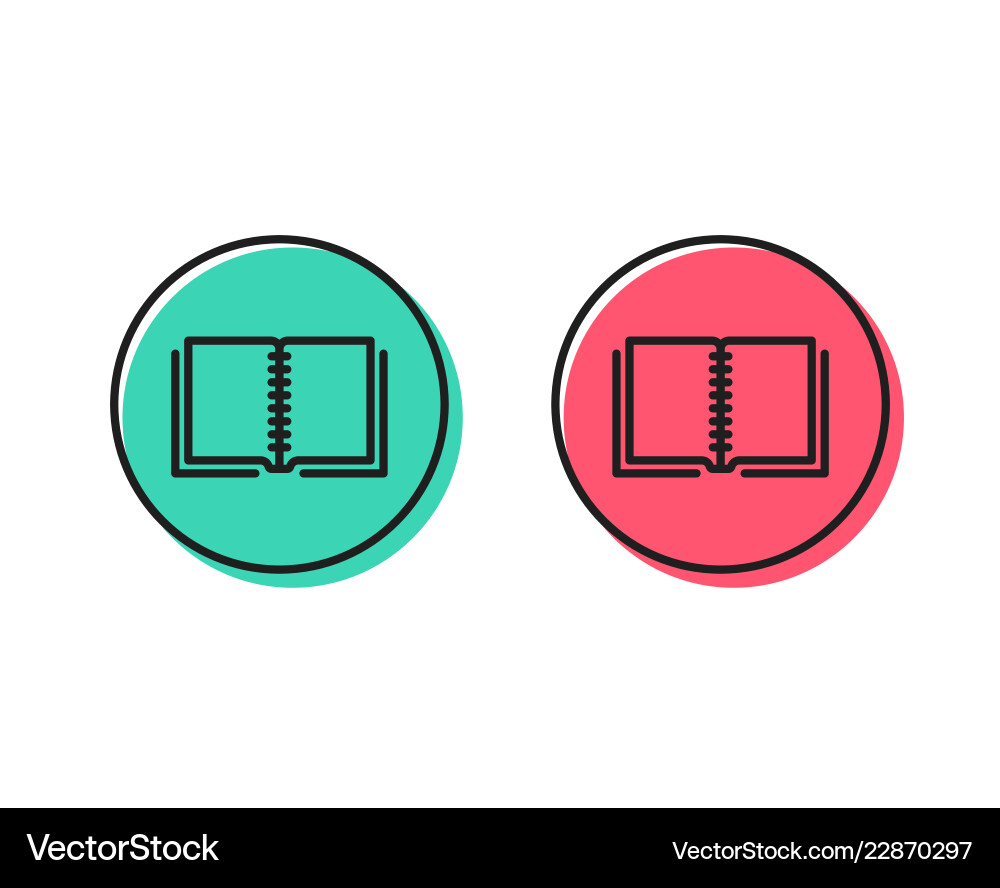 Book line icon education symbol Royalty Free Vector Image