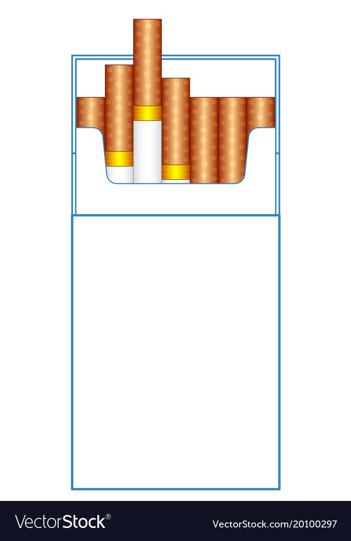 Cigarette pack Royalty Free Vector Image - VectorStock