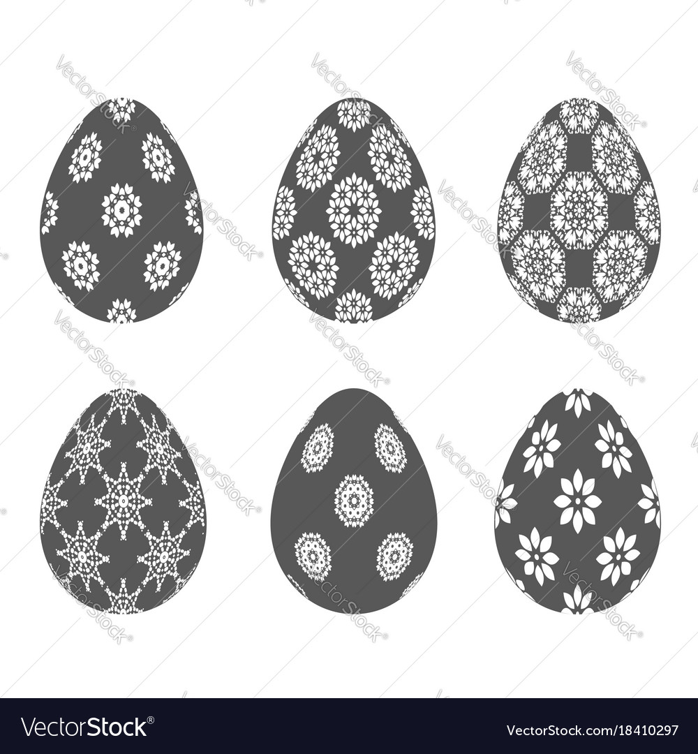Easter eggs set Royalty Free Vector Image - VectorStock